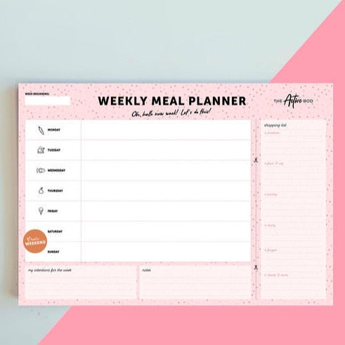 Weekly Meal Planner for Healthy Eating & Weight Loss – The Active Bod
